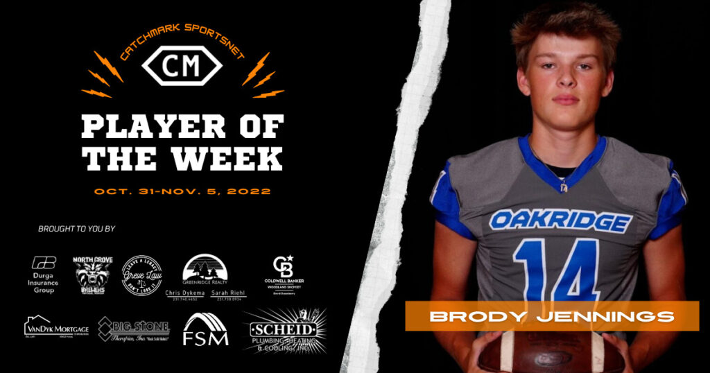 Oakridge tackling leader Brody Jennings at top of list for Player of ...
