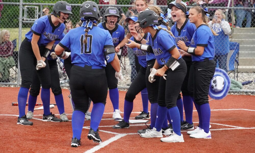 Deep Ravenna lineup flexes extra-base power in softball quarterfinal ...