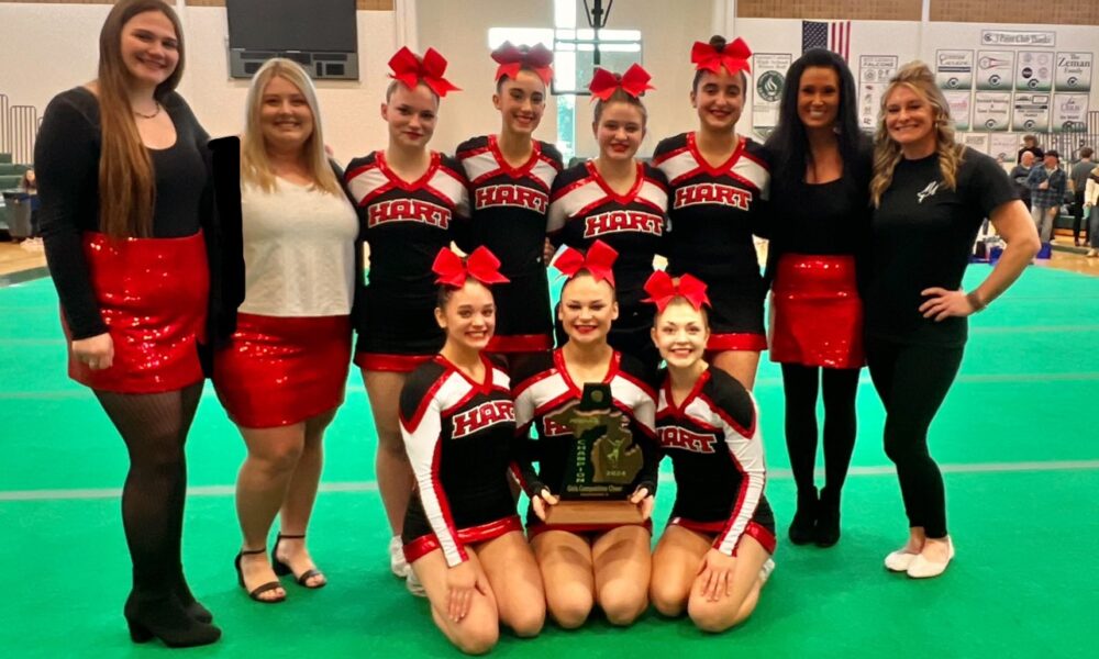 Hart’s competitive cheer team captures second straight district title ...