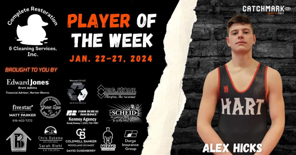 Hart wrestling’s Alex Hicks wins CatchMark SportsNet Player of Week ...